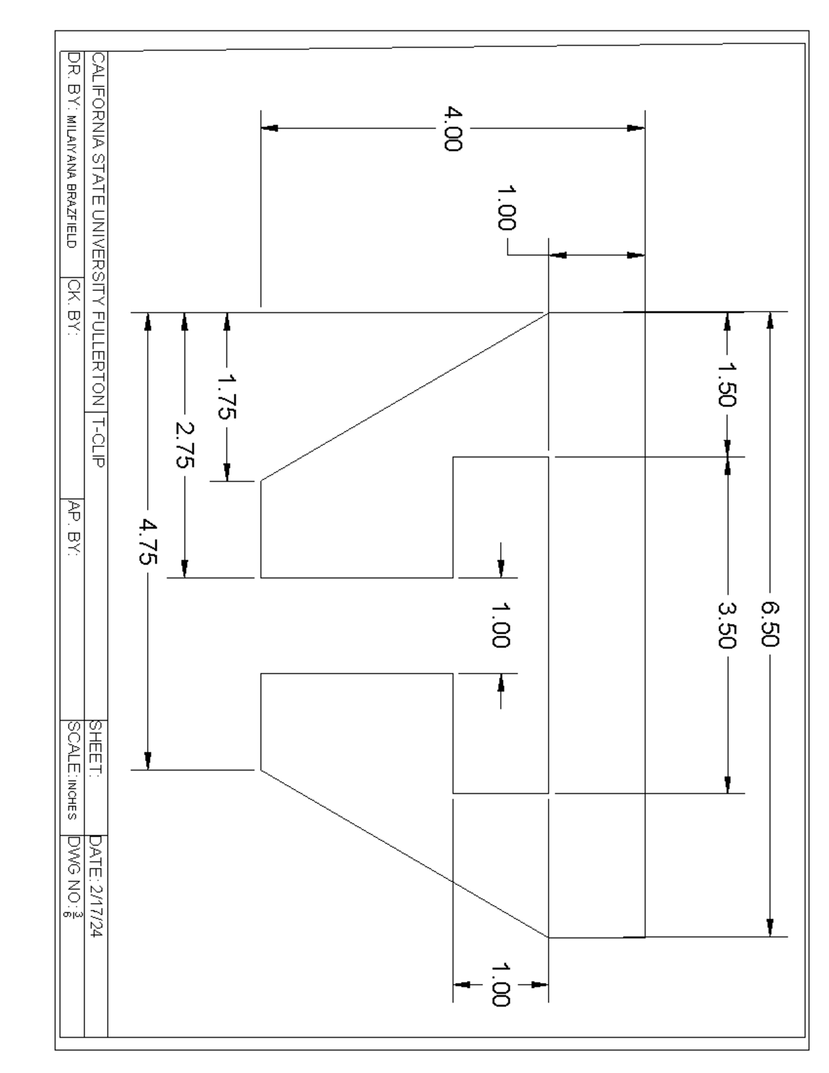 Labwork 1- Tclip - some quick practice work done in class - EGME 102 ...