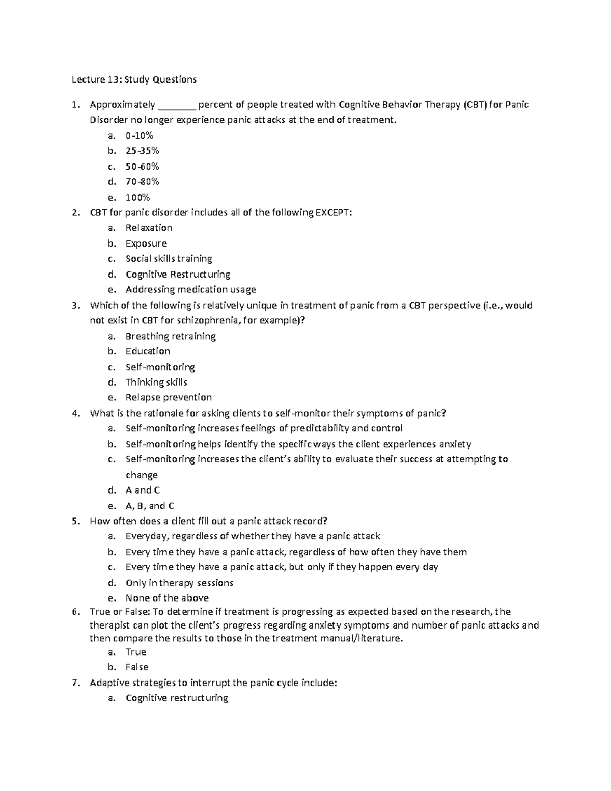 Lecture 13 Study Questions - Lecture 13: Study Questions 1 ...