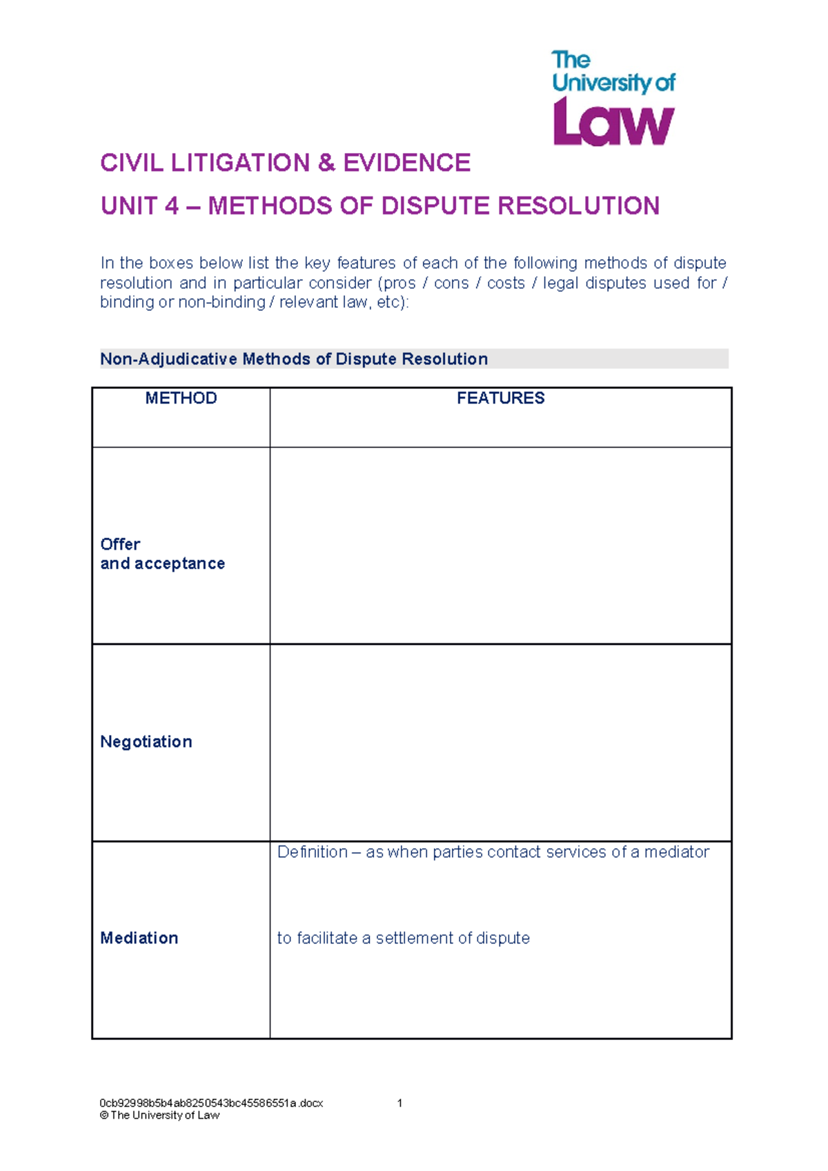2223 civ unit04 ce01 prepare adjudicative nonadjudicative adr table ...
