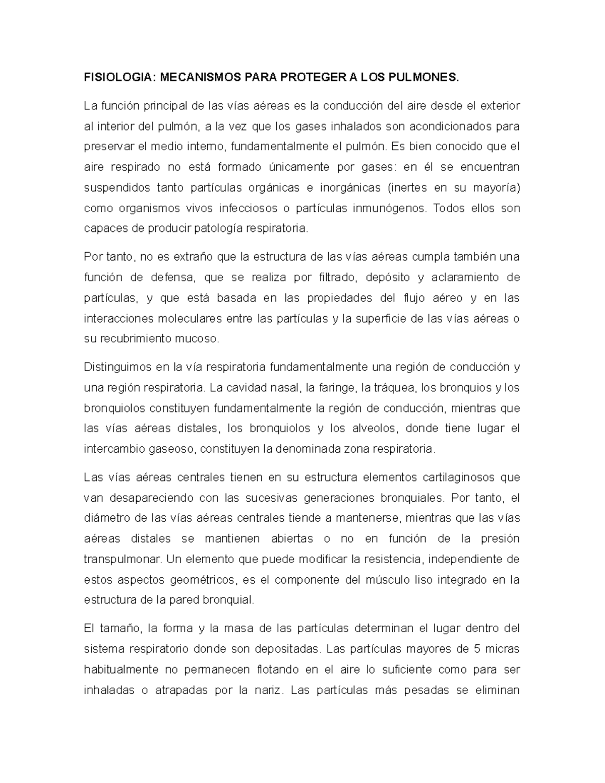 Fisiologia y dispositivos presurizados - FISIOLOGIA: MECANISMOS PARA ...