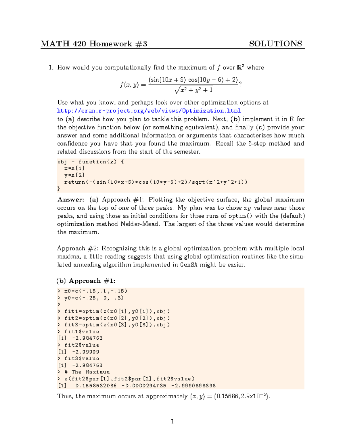 Homework 03 Solutions - MATH 420 Homework SOLUTIONS 1. How would you ...