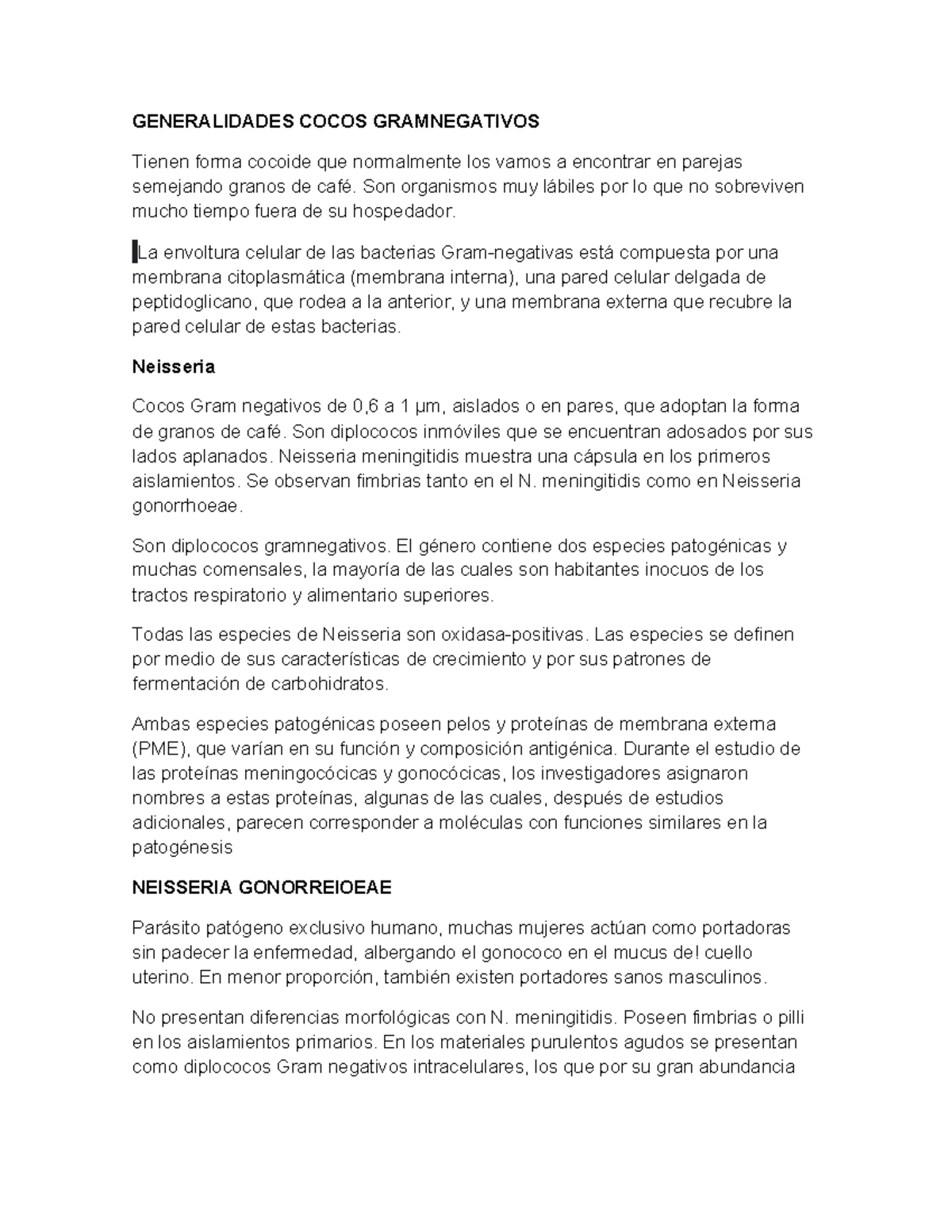 Neisseria Gonorreae - GENERALIDADES COCOS GRAMNEGATIVOS Tienen forma ...
