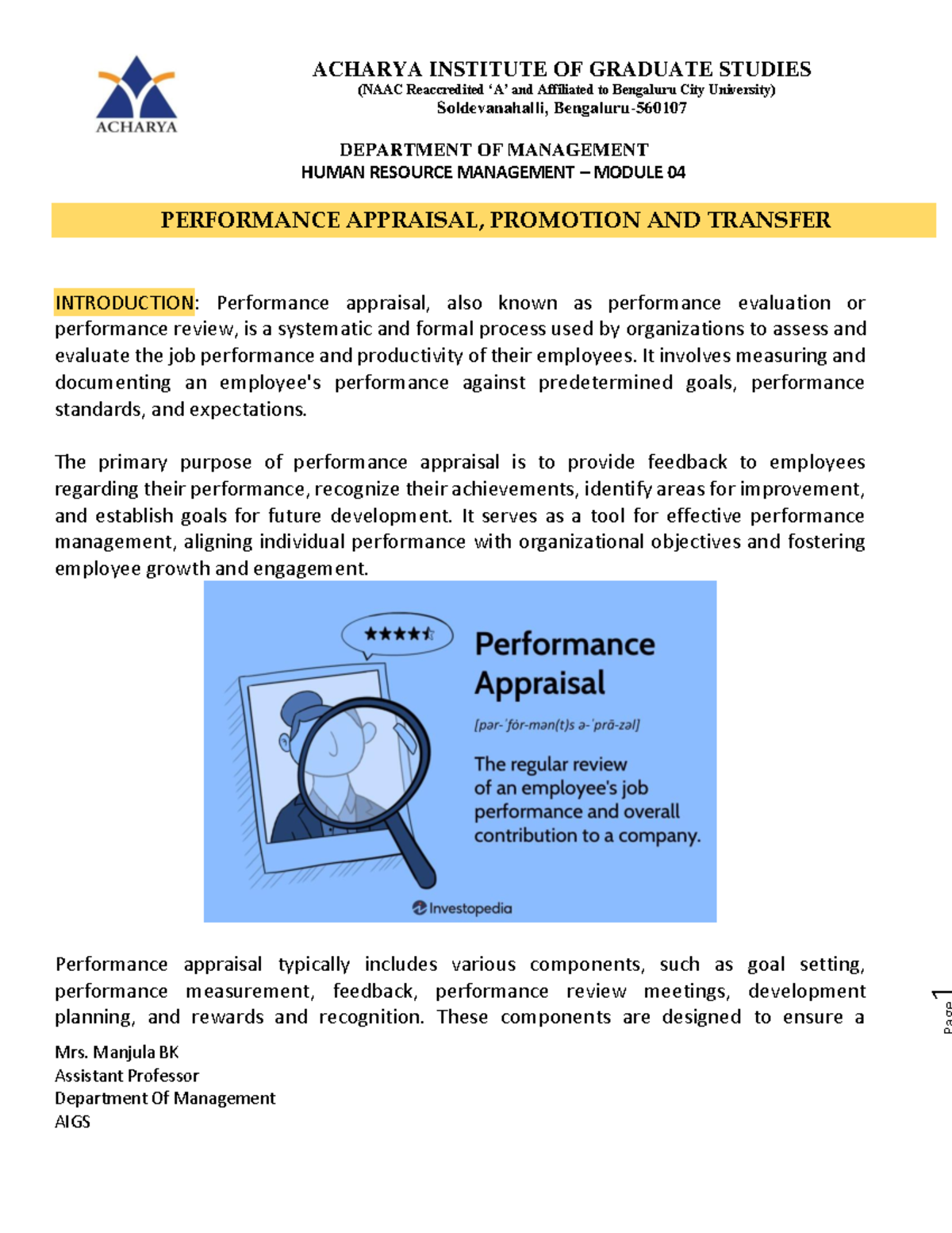 UNIT O4 updated - Induction: Meaning, Objectives and Purpose of ...