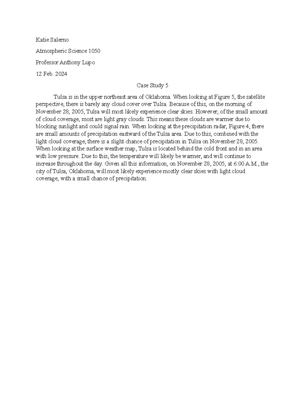 Online ATM SCI 1050 Case Study #5 - Katie Salerno Atmospheric Science ...