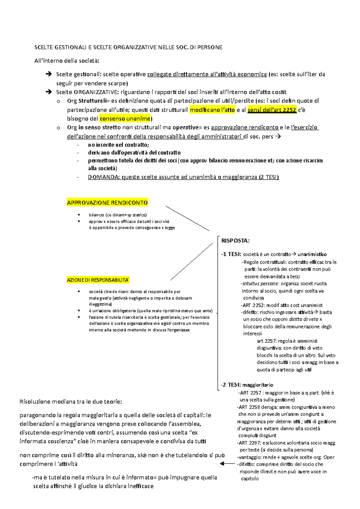 Scelte Gestionali E Scelte Organizzative Nelle SOC - SCELTE GESTIONALI ...