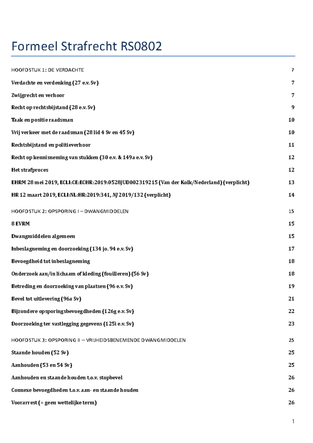 Formeel Strafrecht RS0802 - Open Universiteit - Studeersnel