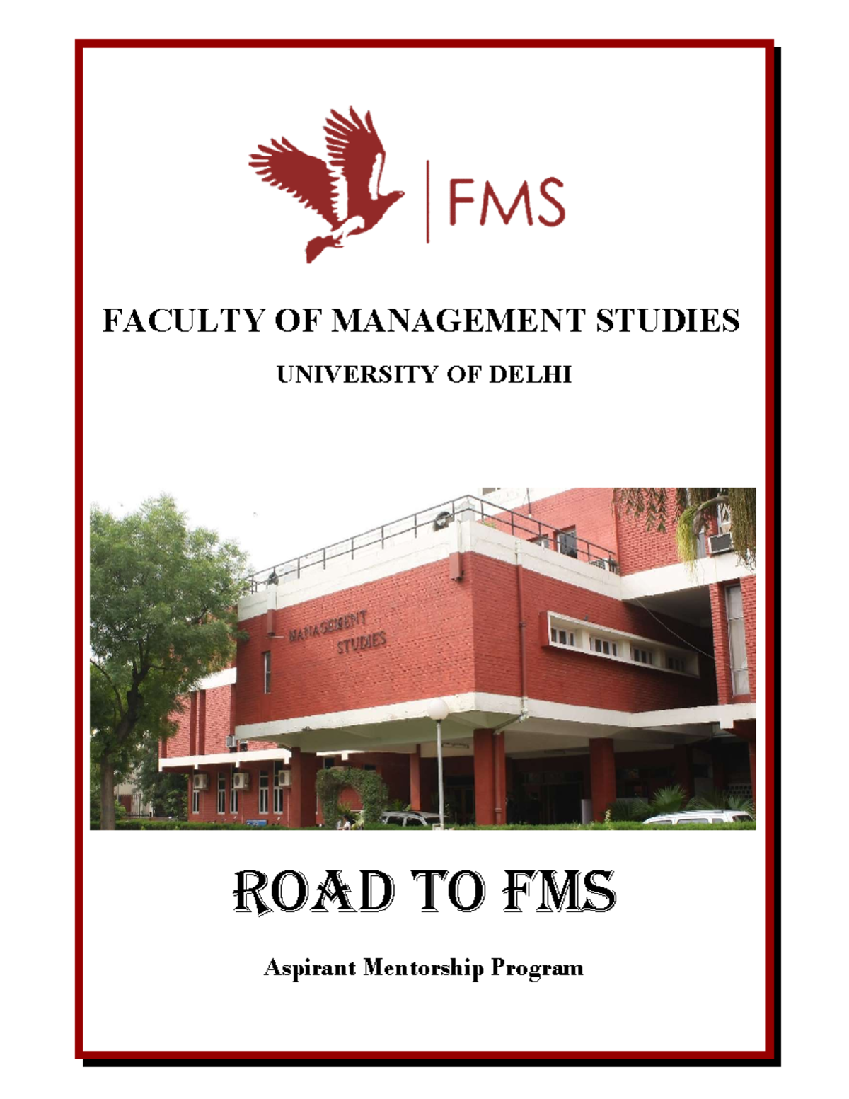 ROAD TO FMS 2021 - dcjndjkc kjce jc - FACULTY OF MANAGEMENT STUDIES ...