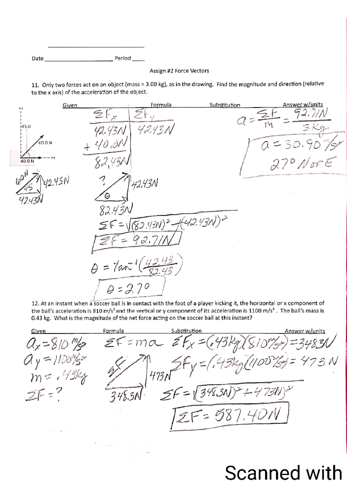 Key Assign#2 Forces ~~ Ap Physics - Studocu