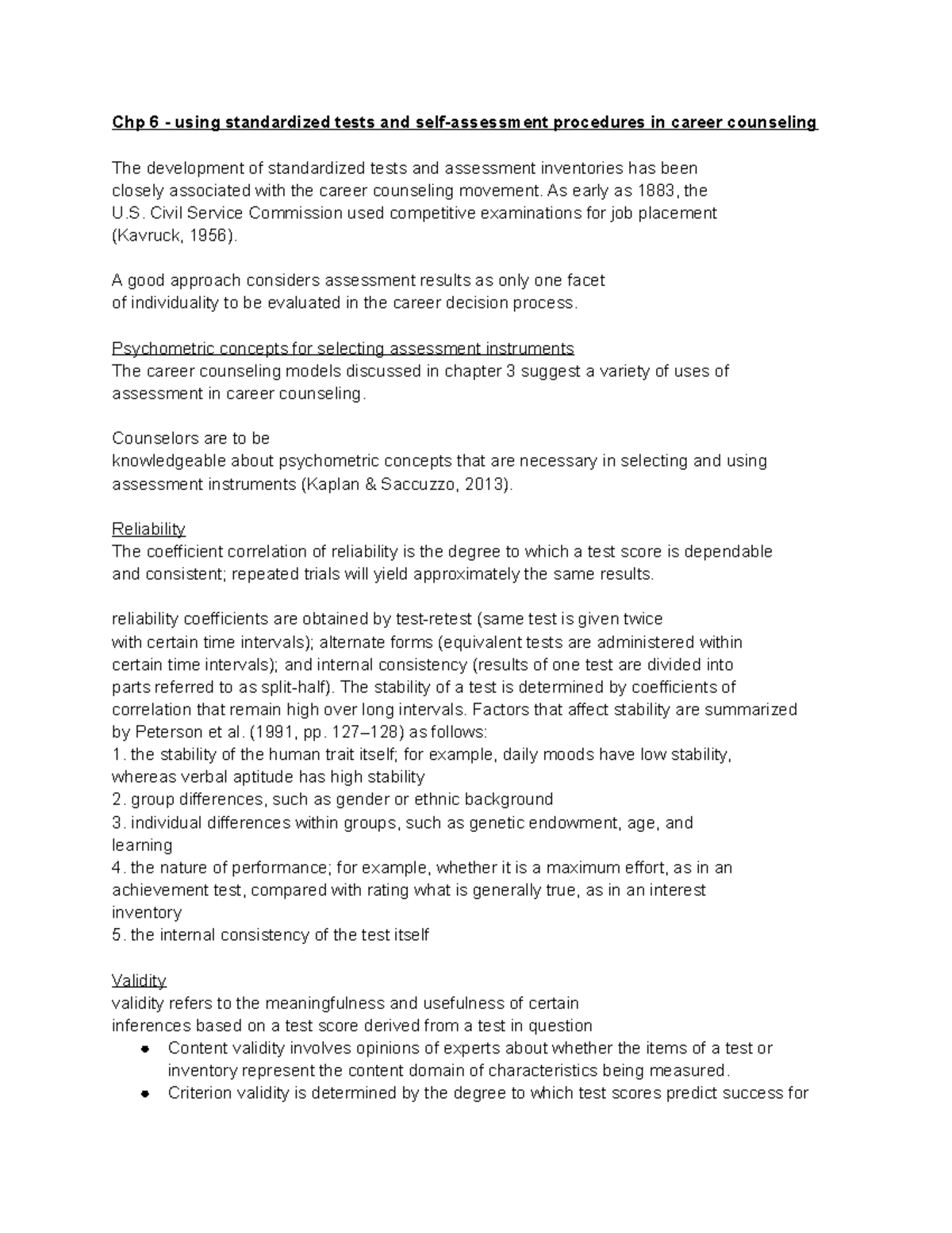 CHP 6 8 Career Counseling Chp 6 Using Standardized Tests And 
