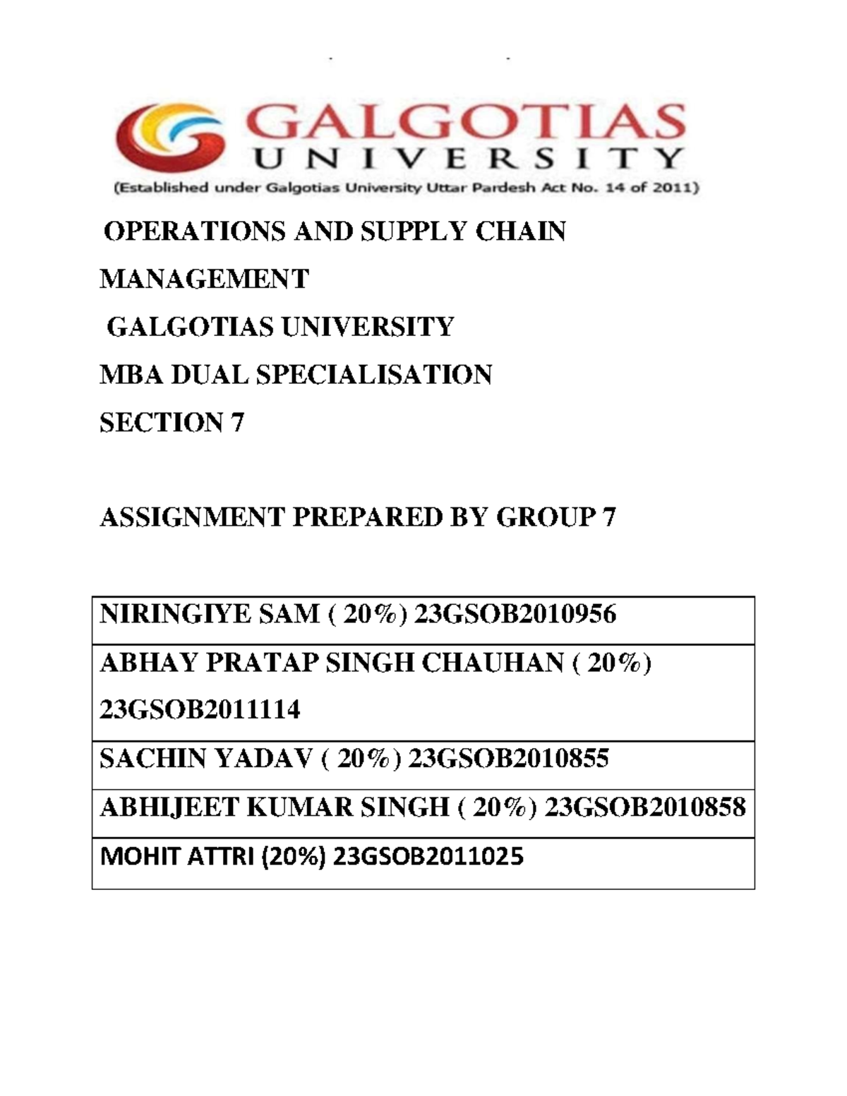 Group 7 Case 3 Assignment Forecasting Operations And Supply Chain