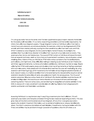 Unit 5 Individual Project CJHS320 - Unit 5 Individual Project Kristin ...