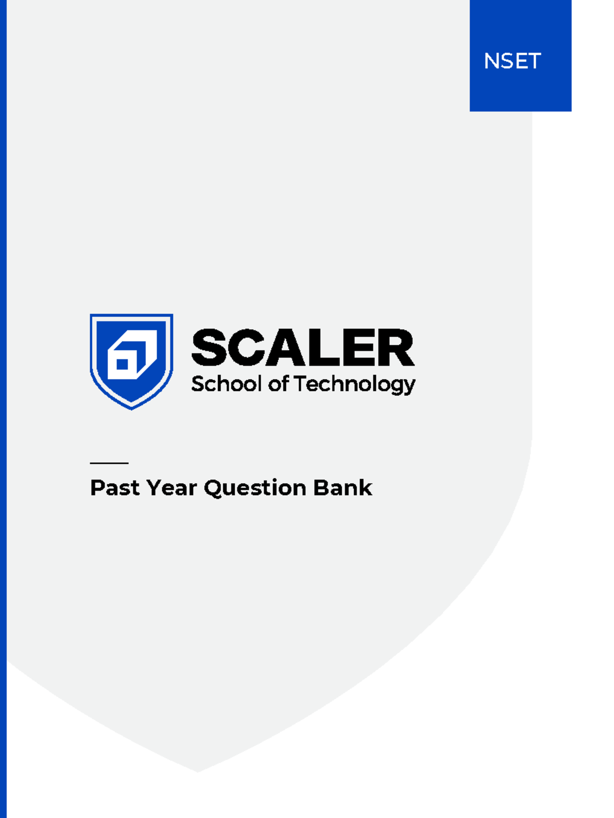 Question bank - Entrance exam related - Past Year Question Bank NSET ...