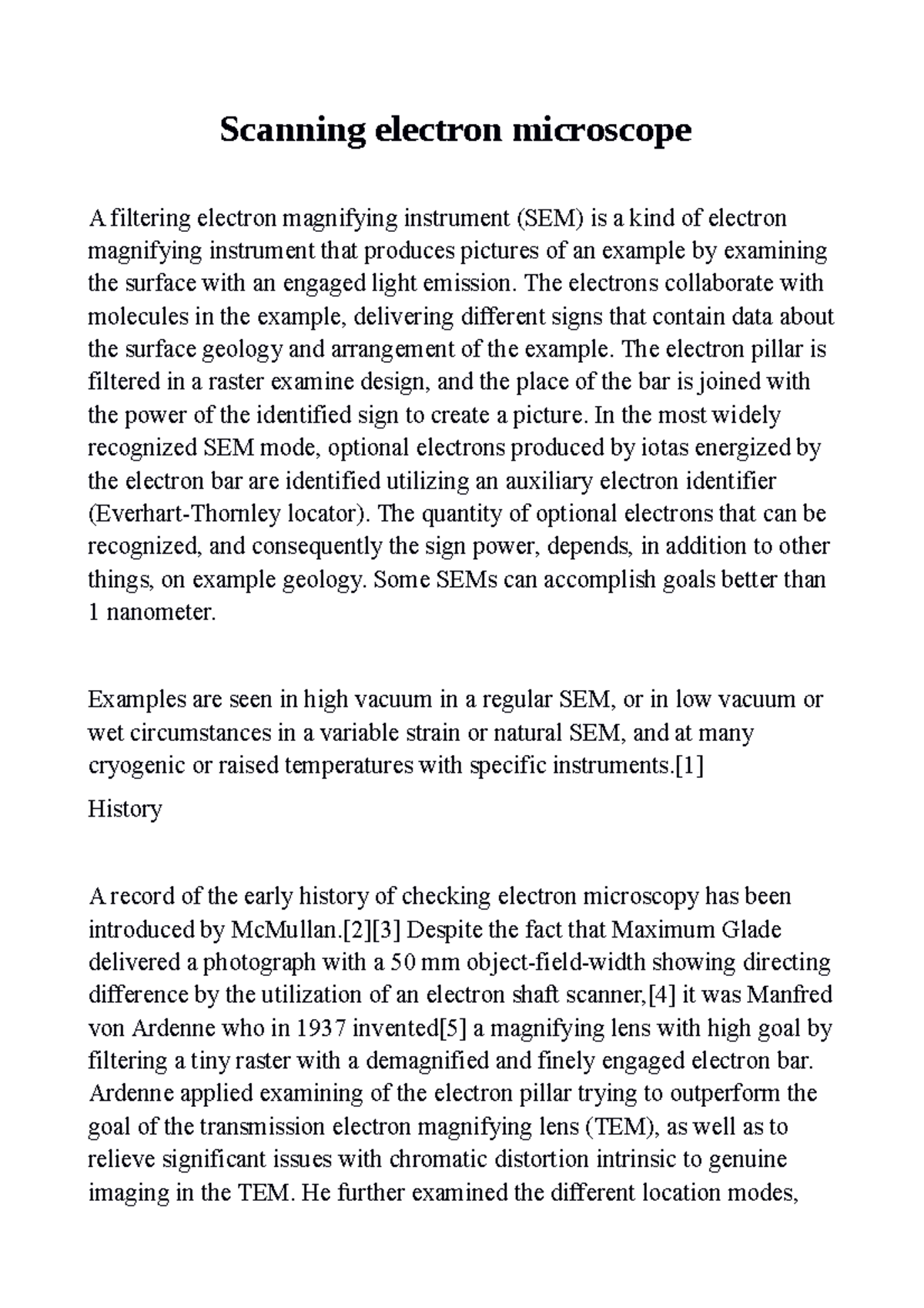 Scanning electron microscope - The electrons collaborate with molecules ...