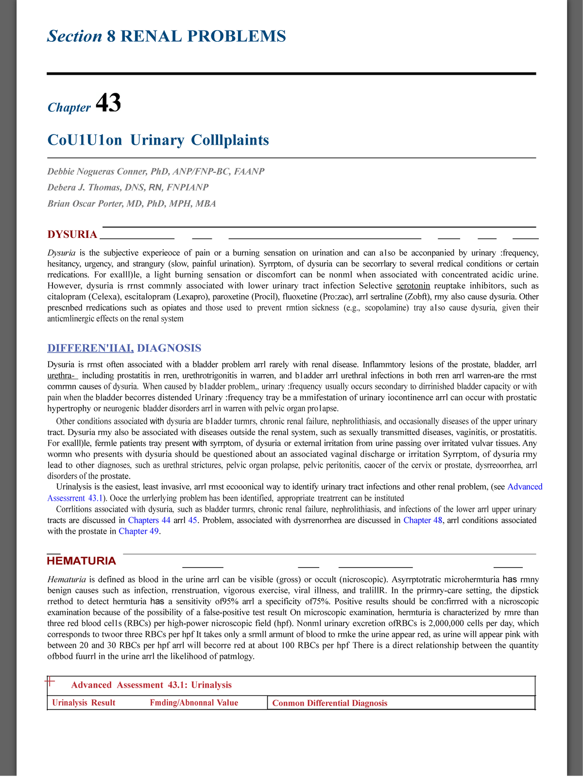 Dunphy Ch 43-45 - book - Section 8 RENAL PROBLEMS Chapter CoU1U1on ...