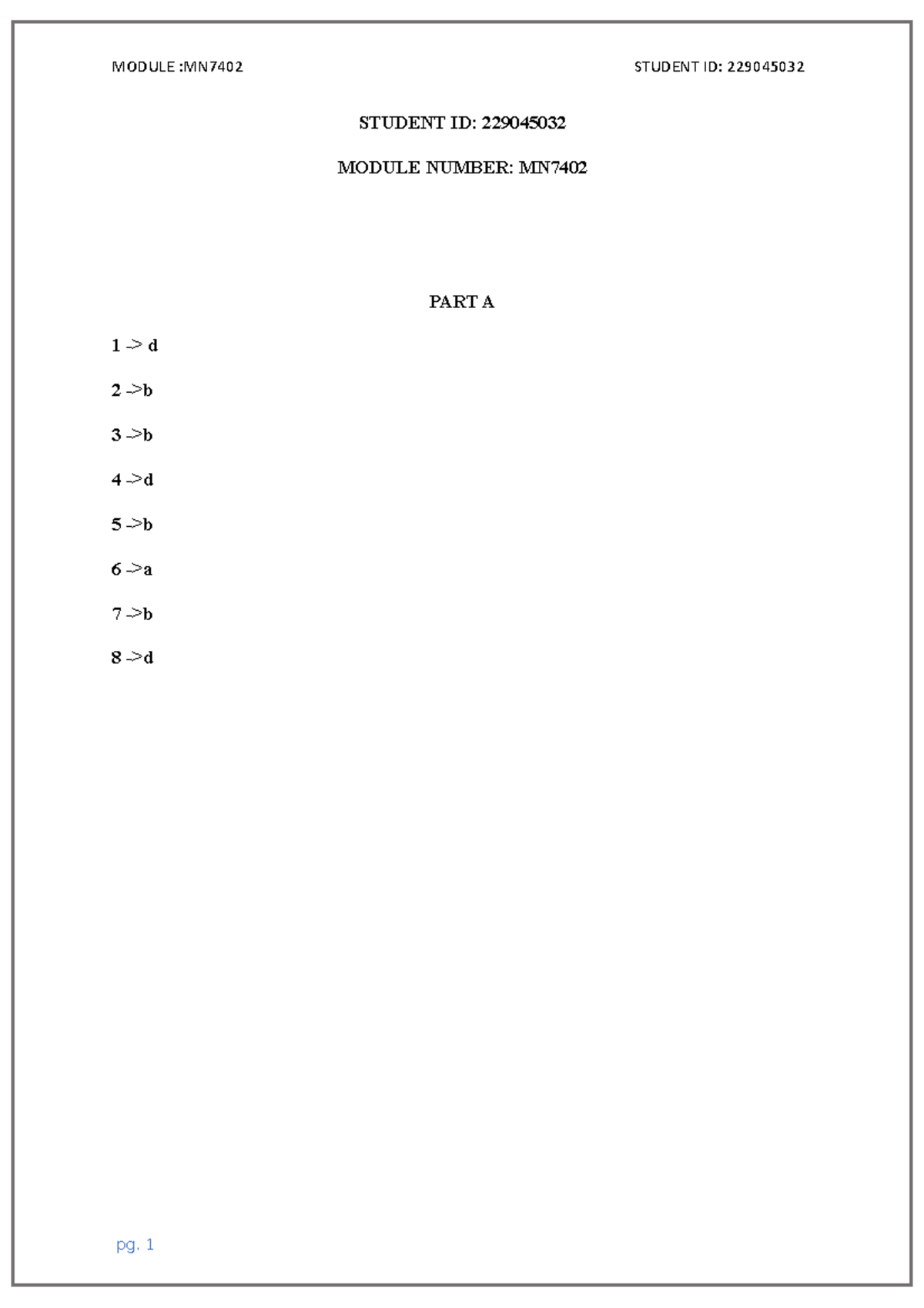 MN7402[5253] - vxghhg - STUDENT ID: 229045032 MODULE NUMBER: MN PART A ...