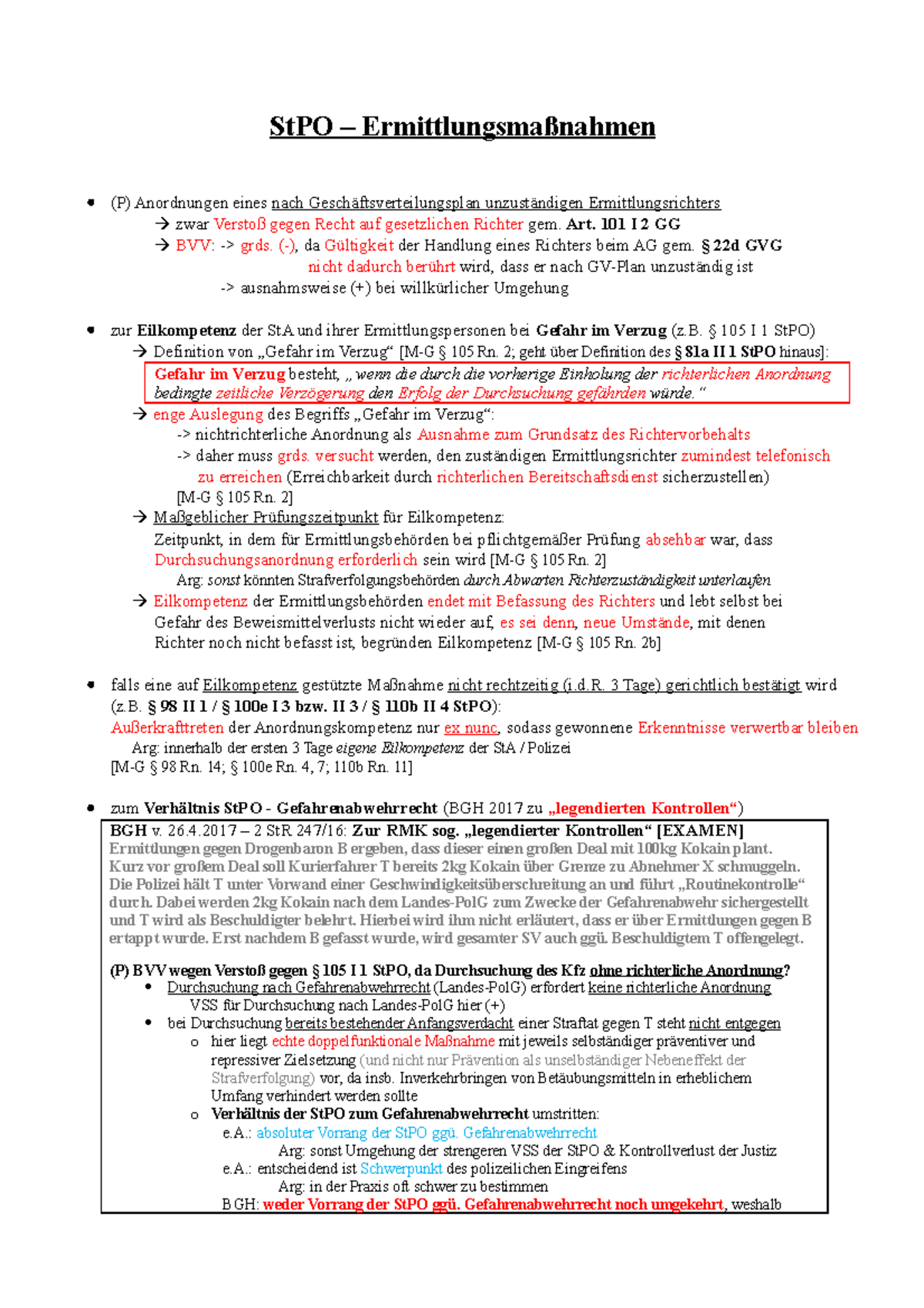StPO - Ermittlungsmaßnahmen - StPO – Ermittlungsmaßnahmen (P ...