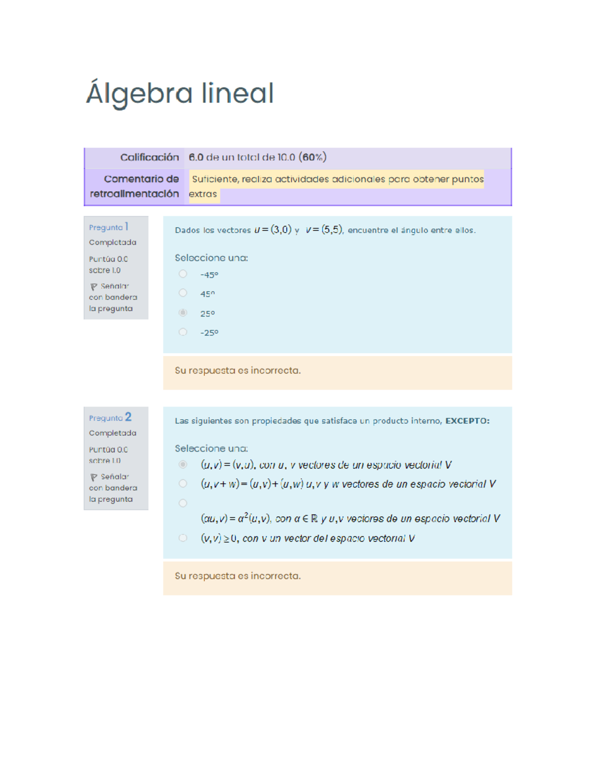 Algebra lineal Semana 5 - Studocu