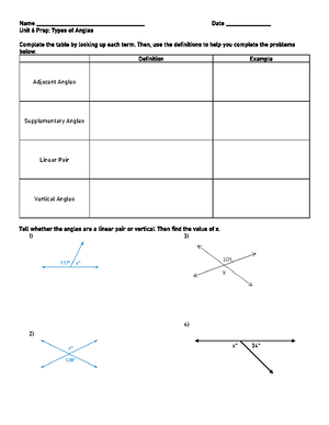 Geometry Unit 9 Review Work - CS50X - Studocu