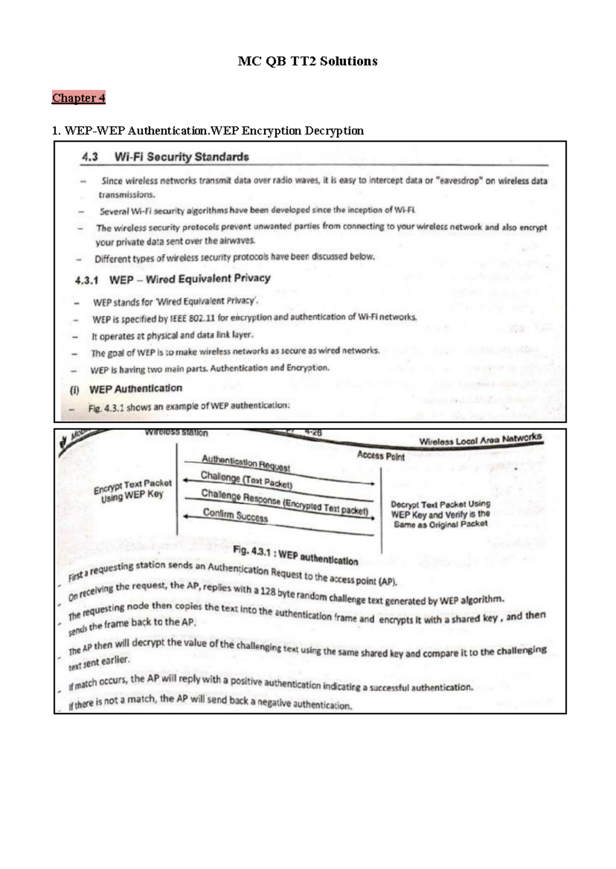 Mobile-computing-module 4, 5, 6-question bank - MC QB TT2 Solutions Chapter 4 WEP-WEP ...