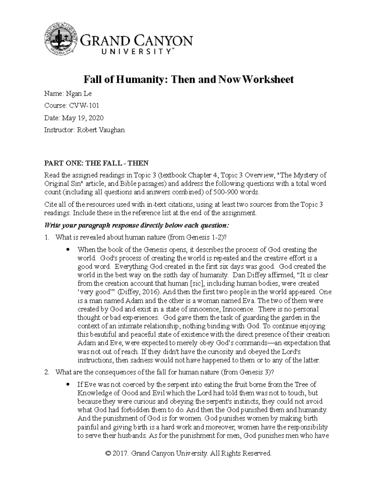 CWV 101 301 RS T3Fall Of Humanity Worksheet Online 8 - Fall of Humanity ...
