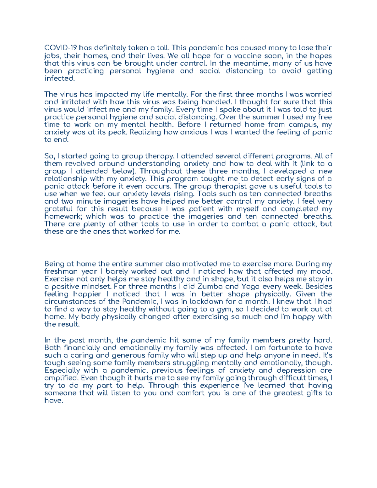 Essay about pandemic - COVID-19 has definitely taken a toll. This ...