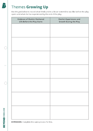 Family Relationships - AIC - Themes Family Relationships Use the grid ...