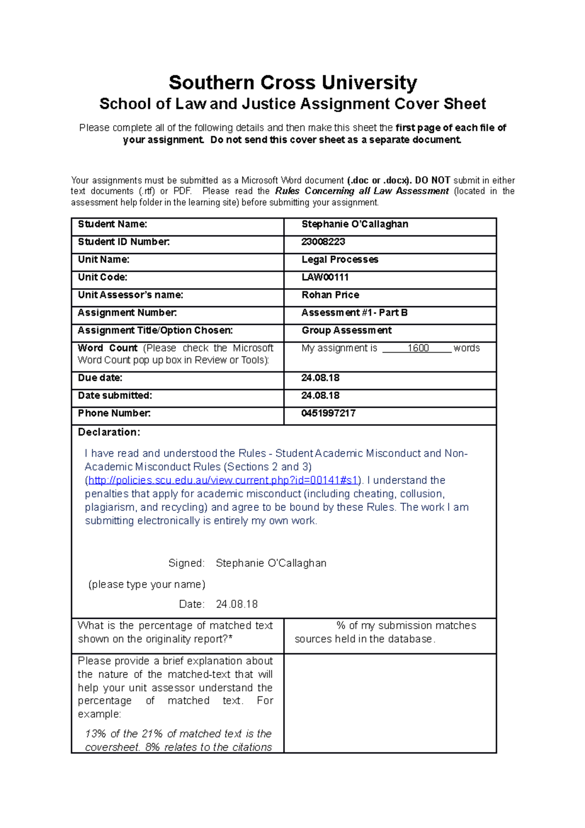 Group-Assignment-Part-B - Southern Cross University School of Law and ...