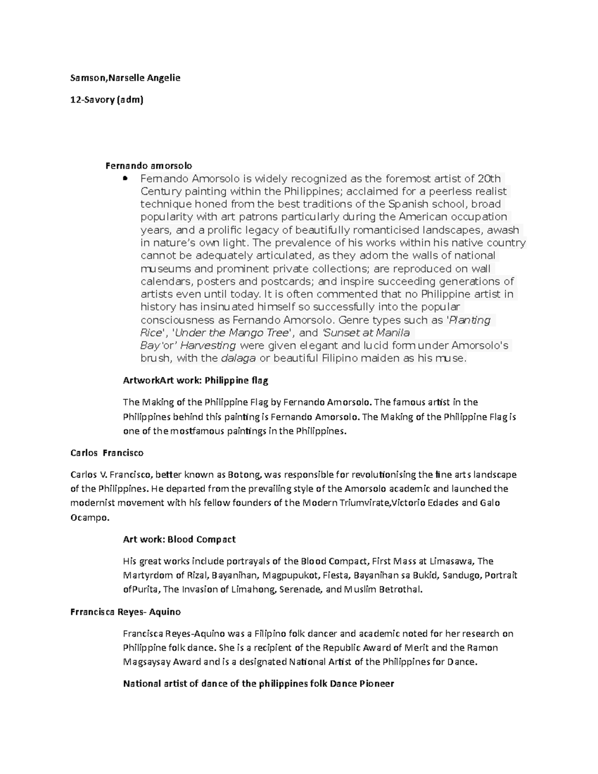 Document - Nothing - Samson,Narselle Angelie 12-Savory (adm) Fernando ...