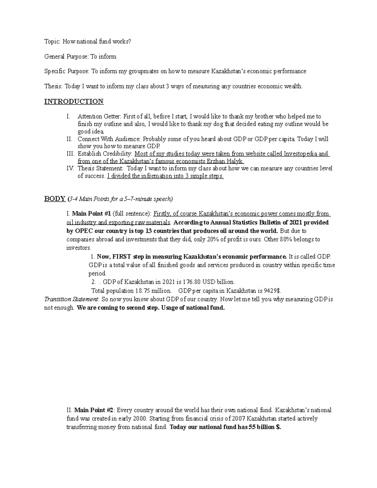 National fund - Outline, ready to use - Topic: How national fund works ...