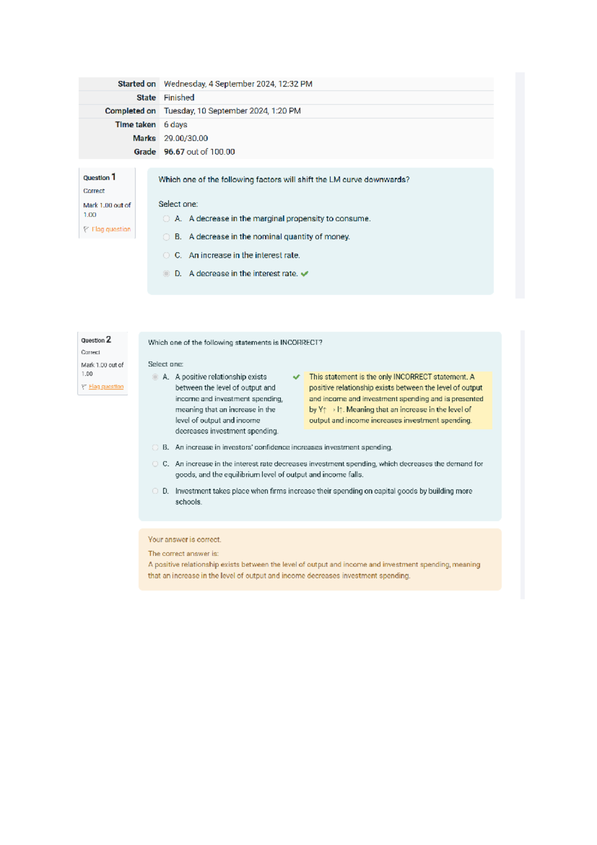 ECS2602 Assessment 2 Solutions 2024 - Started on Wednesday, 4 September ...