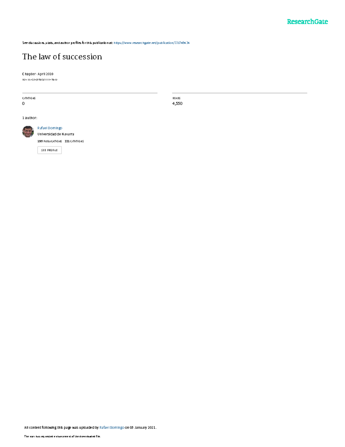 The Roman Law of Succession - See discussions, stats, and author ...