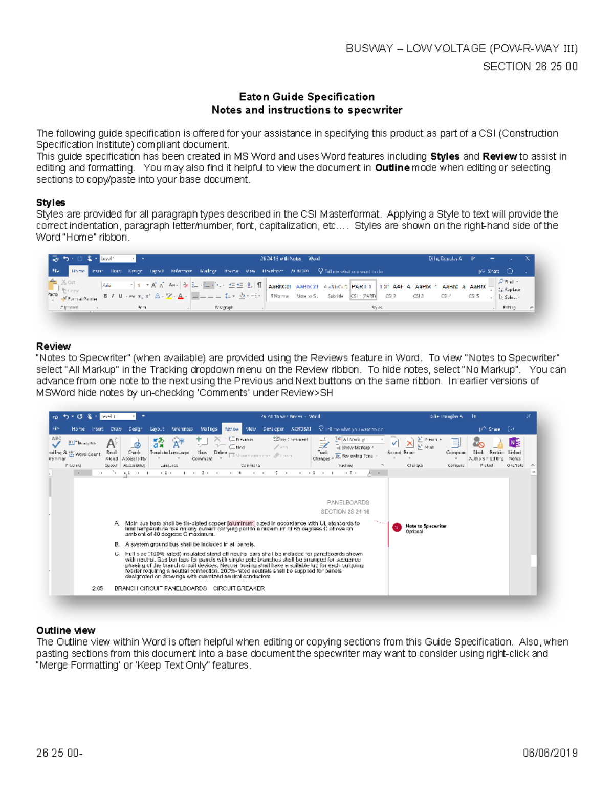 Eaton guidespec busway low voltage 26 25 00 - SECTION 26 25 00 Eaton ...