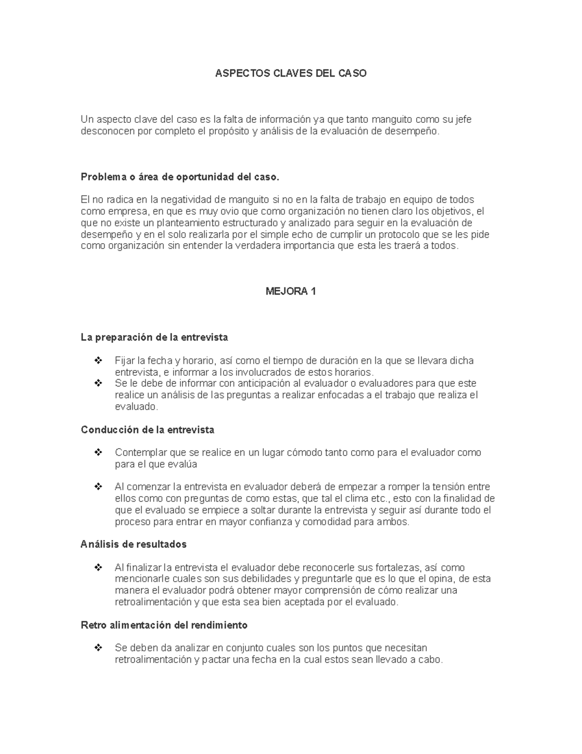 Aspectos Claves DEL CASO adriana - ASPECTOS CLAVES DEL CASO Un aspecto ...