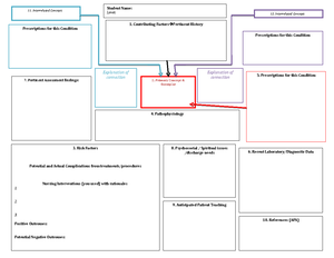 Concept Map Template-week 5 - Prescriptions for this Condition Labs, IV ...