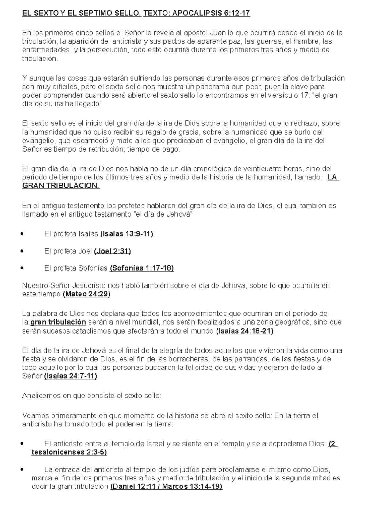 EL Sexto Y EL Septimo Sello - EL SEXTO Y EL SEPTIMO SELLO. TEXTO ...