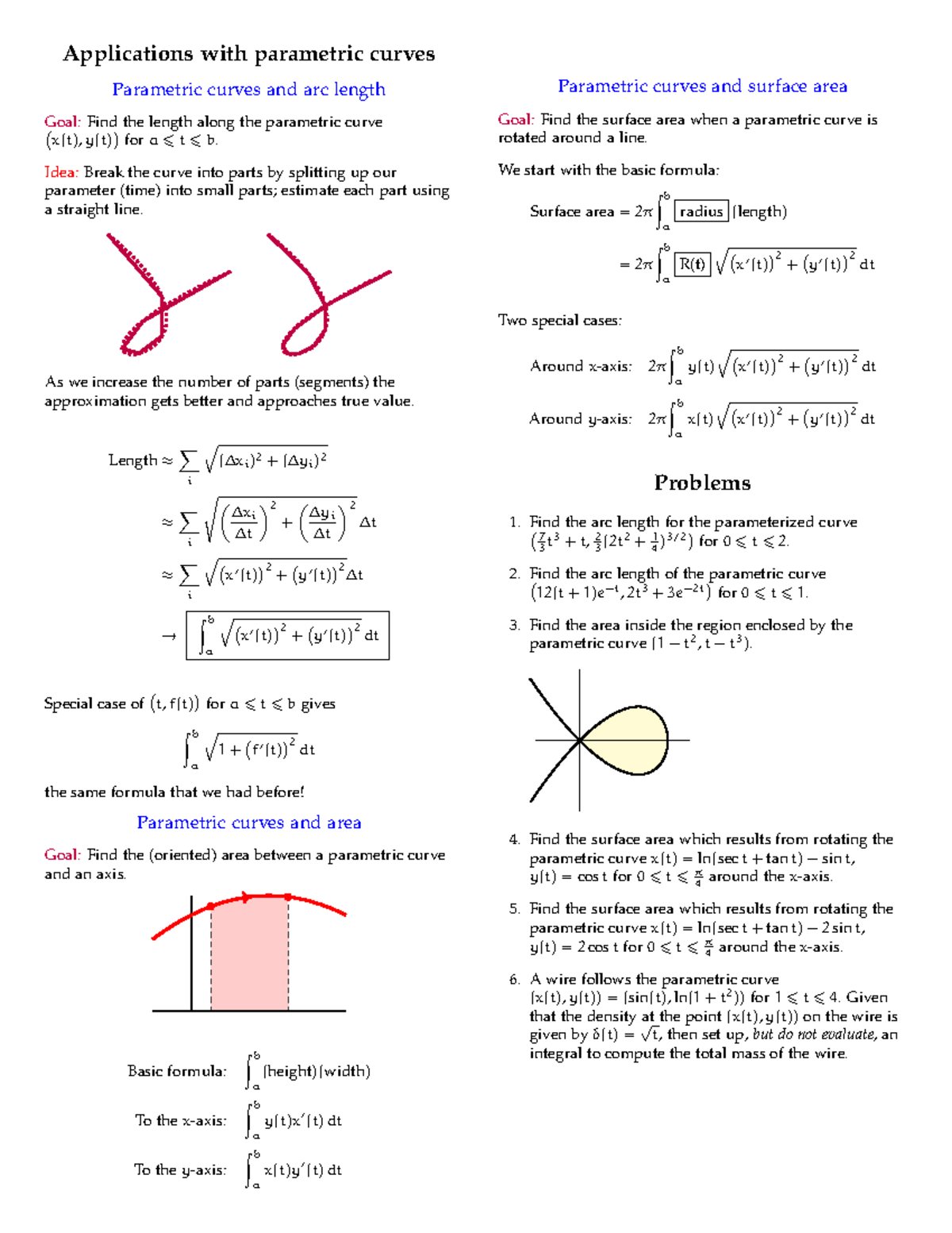 Applications of Parametric Curves - Studocu