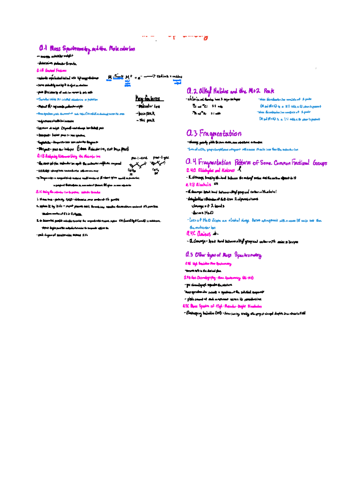Mass Spectrometry Notes - Mas Sp bromelry ...