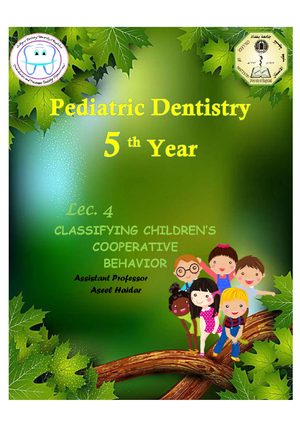 Pedo lec14 - pedodontics - Studocu