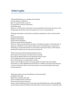 Exceptions in operating system concepts - Exceptions What is the purpose of Exception Handling ...