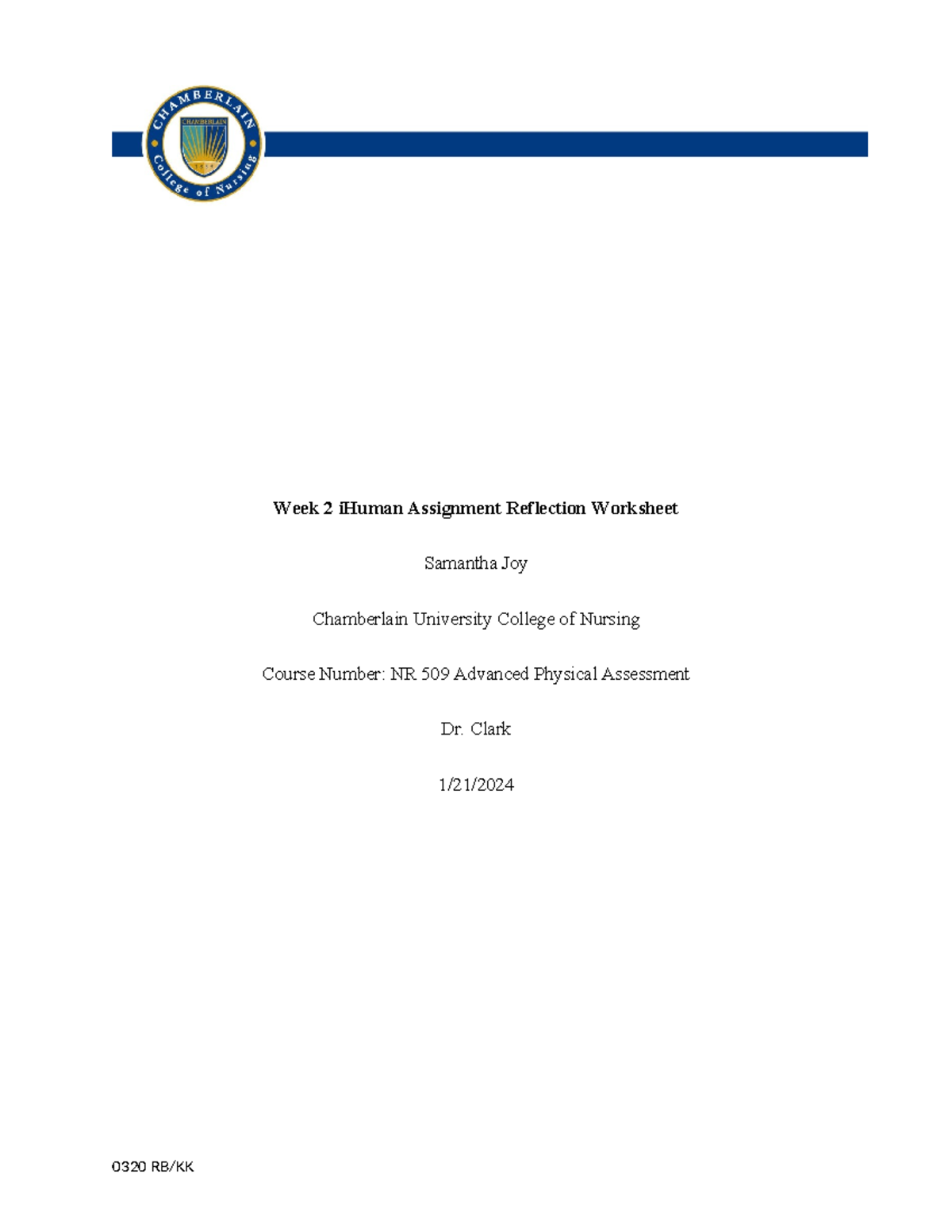 Week 2 i Human Assignment Reflection Worksheet - Week 2 iHuman Assignment Reflection Worksheet ...