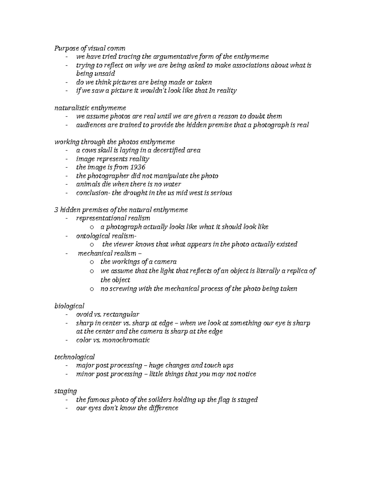 Purpose of visual comm notes - Purpose of visual comm - we have tried ...