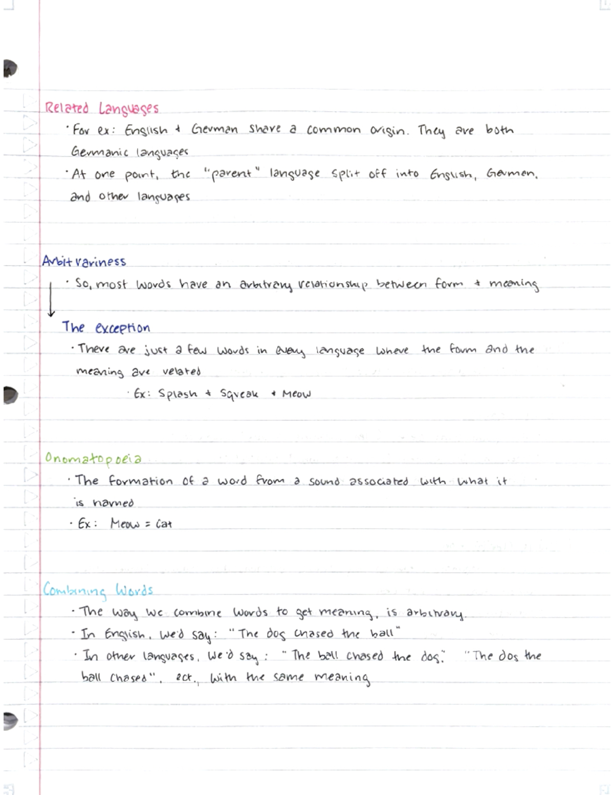 IAH 206 Language and Our Lives Lecture Notes - Related languages For ex ...