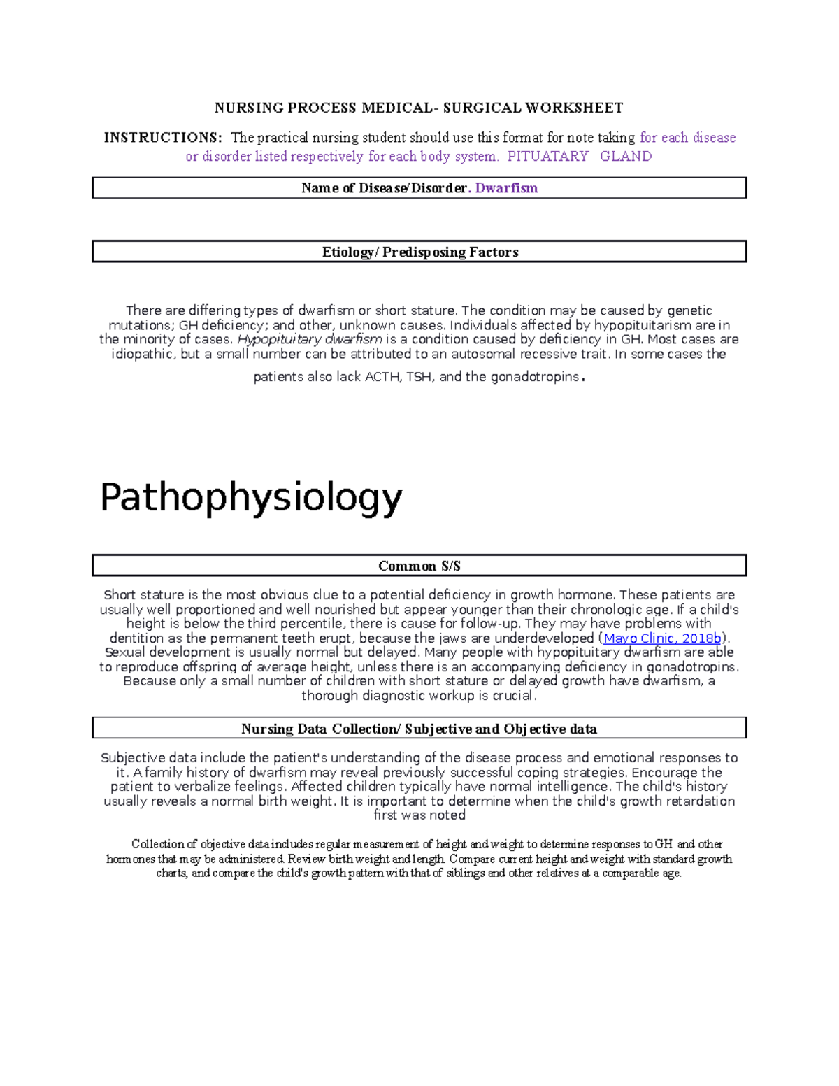 Medical Surgical Worksheet-4 - NURSING PROCESS MEDICAL- SURGICAL ...