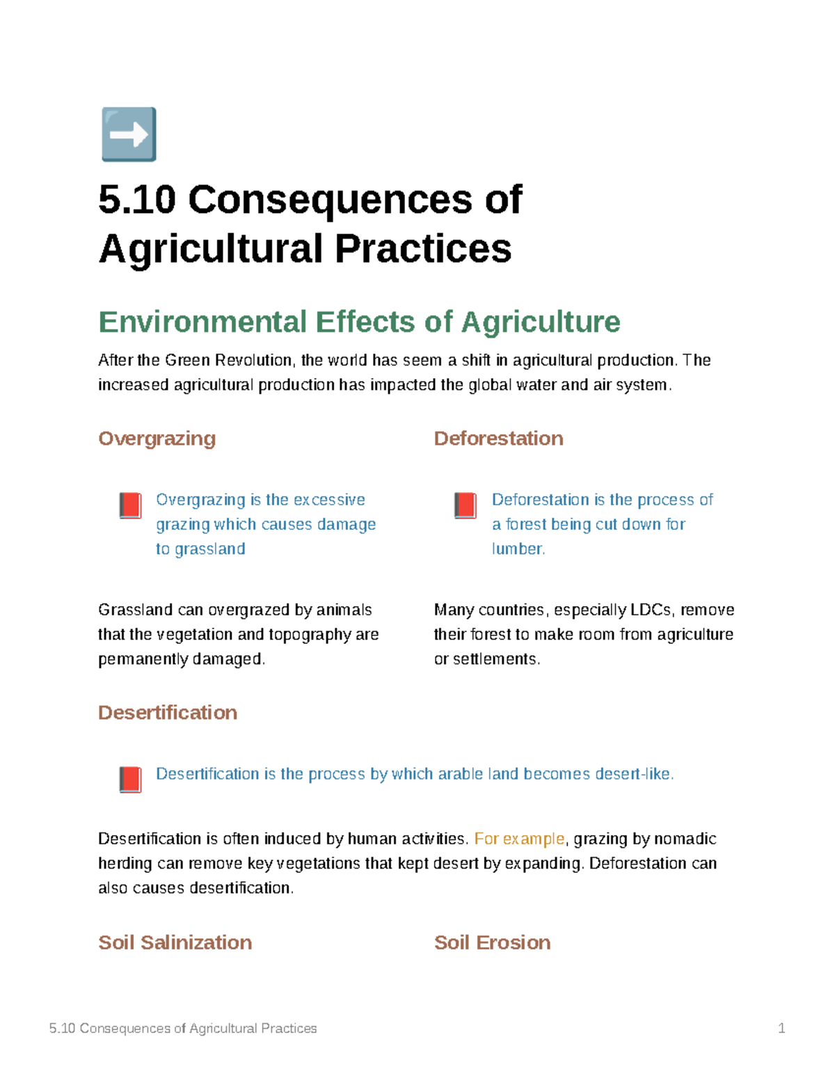 Consequences of agricultural practices - 5 Consequences of Agricultural ...