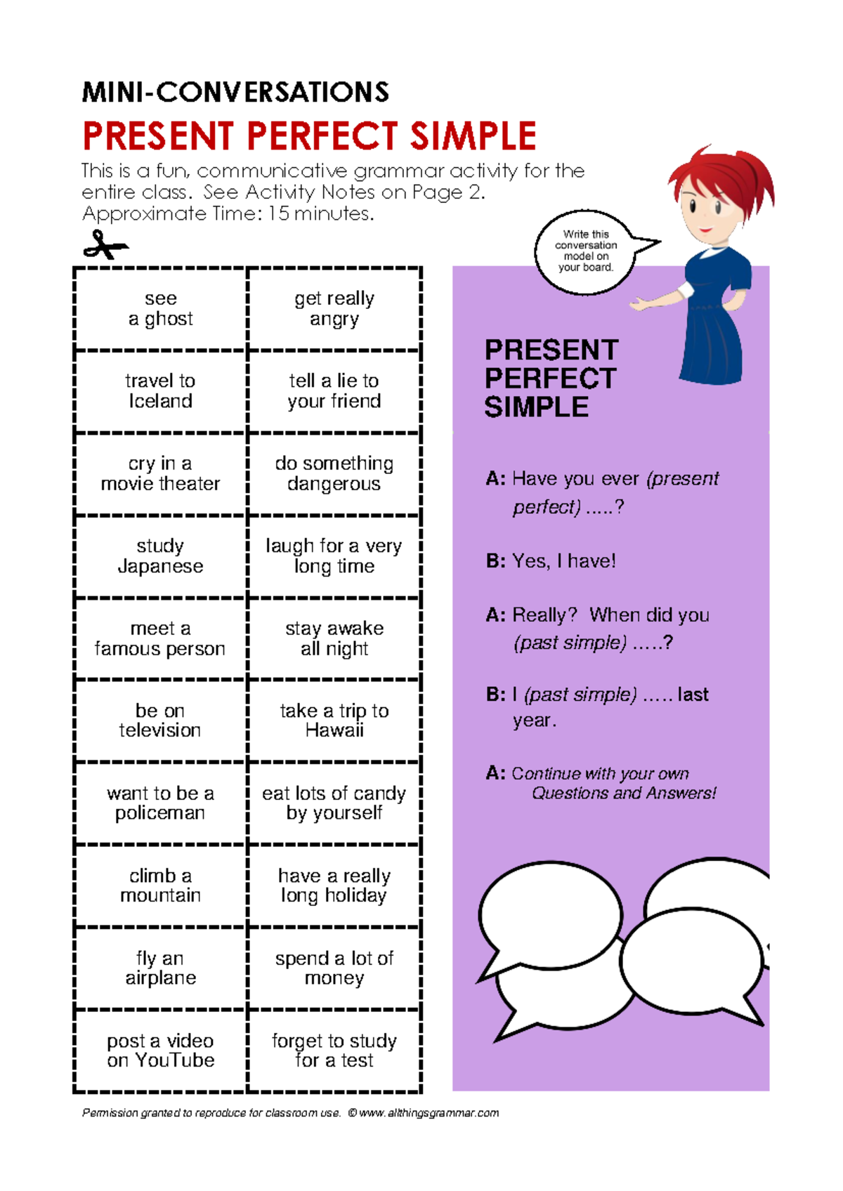 Mini-conversations-prespersim - MINI-CONVERSATIONS PRESENT PERFECT ...