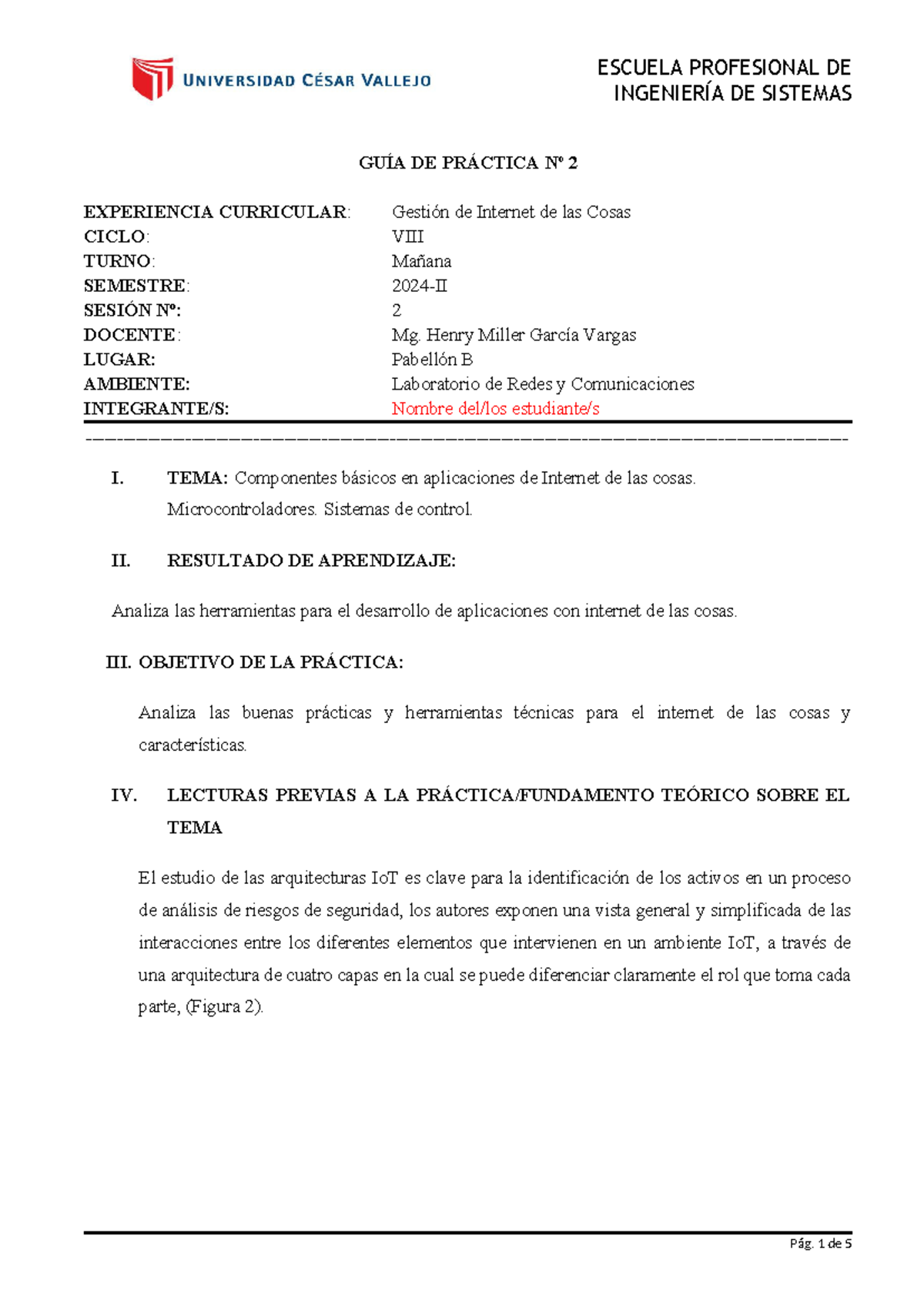 Guía práctica 02 - fdfdg - INGENIERÍA DE SISTEMAS GUÍA DE PRÁCTICA No 2 ...