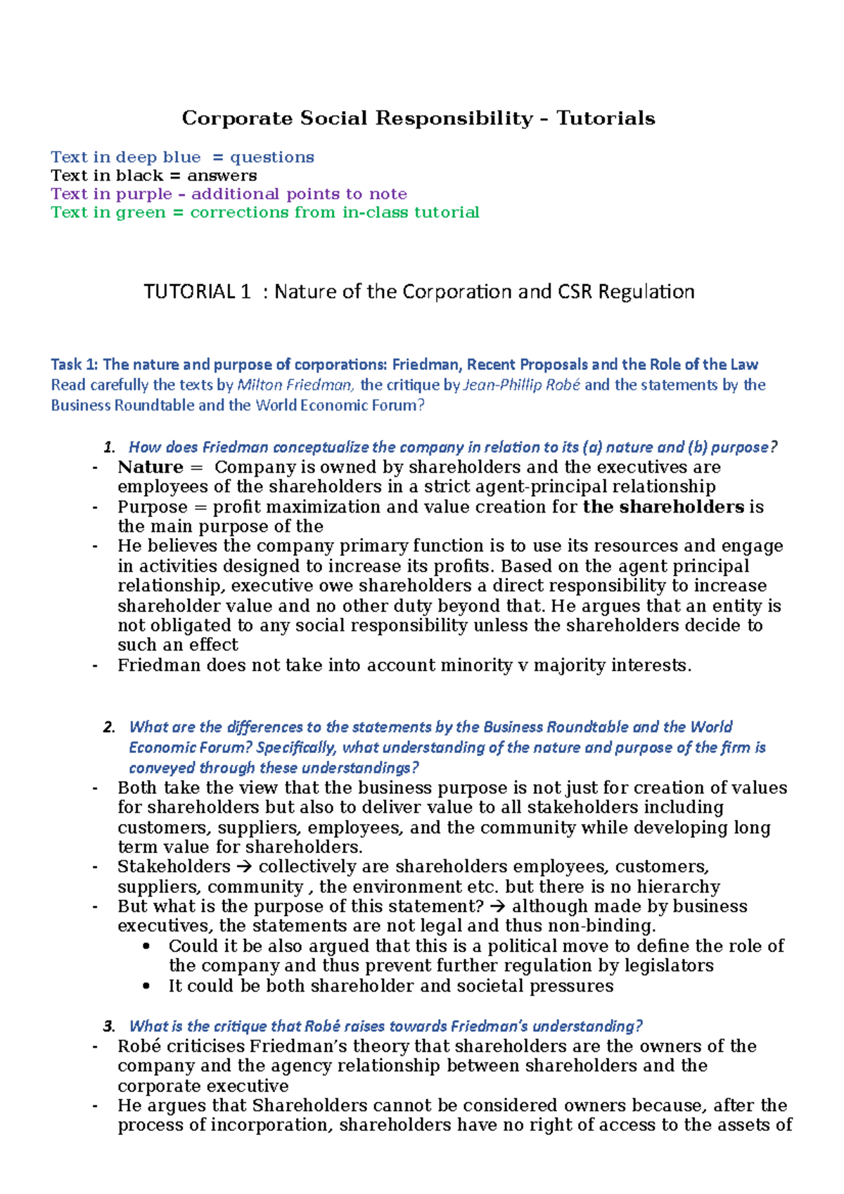 CSR Tutorials - CSR tutorial notes - Corporate Social Responsibility ...