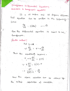 Lecture Mat 350 CE ODE - ODE and PDE - Studocu