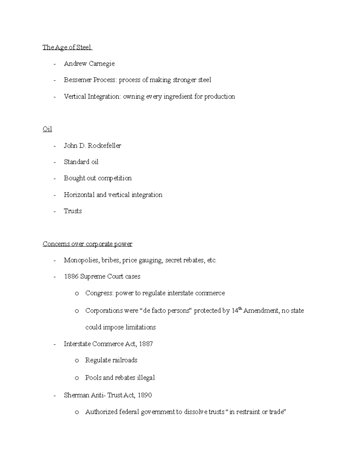 Industrial Revolution and Labor - The Age of Steel - Andrew Carnegie ...