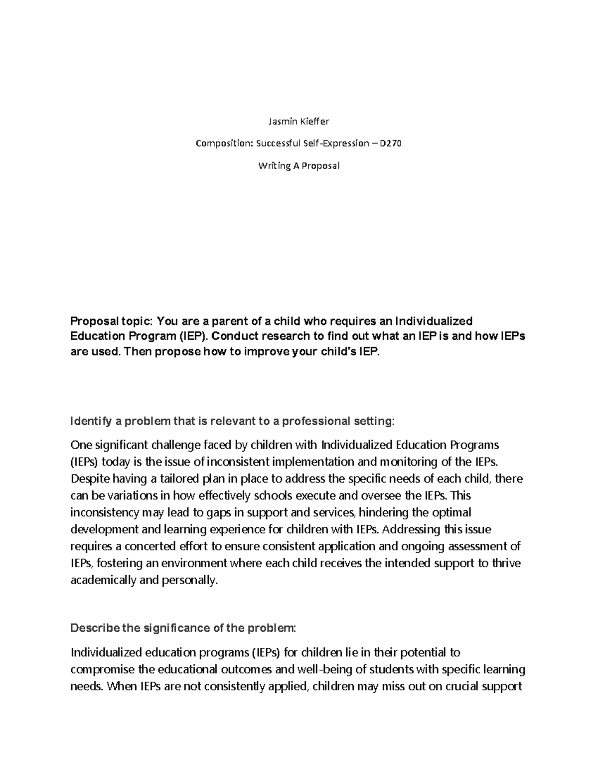 RHM3 TASK 3: WRITING A PROPOSAL - Jasmin Kieffer Composition ...